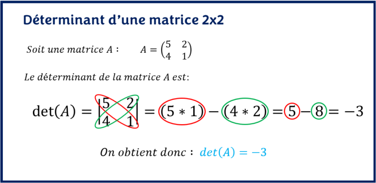 DÉTERMINANT D'UNE MATRICE