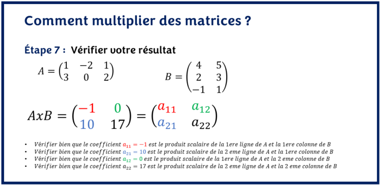 COMMENT MULTIPLIER DES MATRICES?