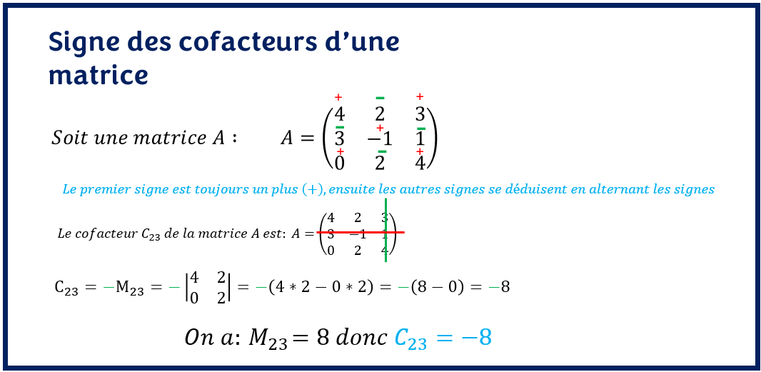 DÉTERMINANT D'UNE MATRICE