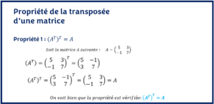 TRANSPOSÉE D'UNE MATRICE