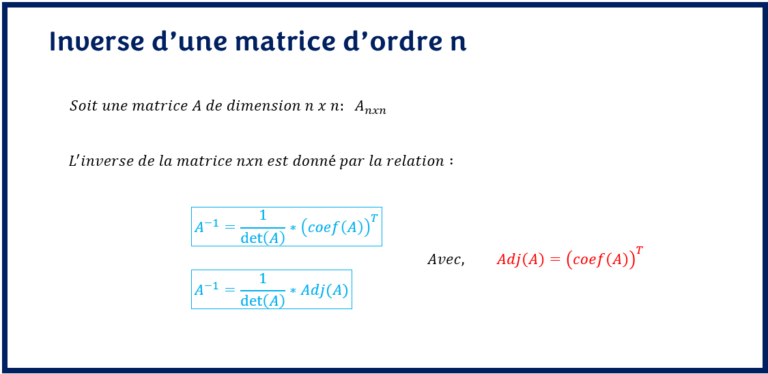 OPÉRATIONS SUR LES MATRICES